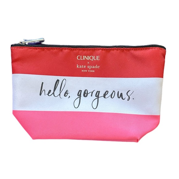 Clinique | Bags | Clinique X Kate Spade Hello Gorgeous Pink Red White ...